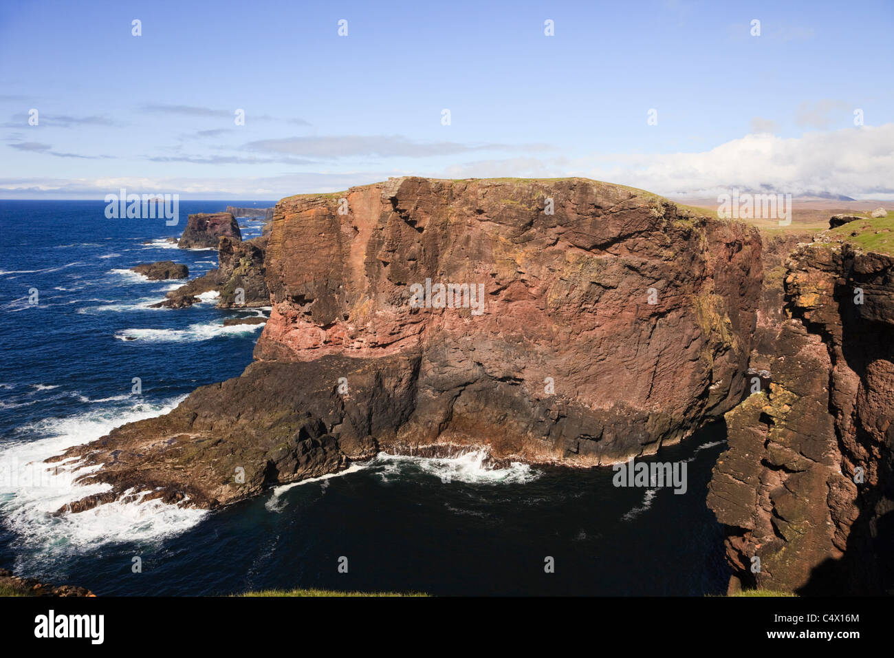 Head of Stanshi, Eshaness, Shetland Islands, Scotland, UK. Cliffs of ...