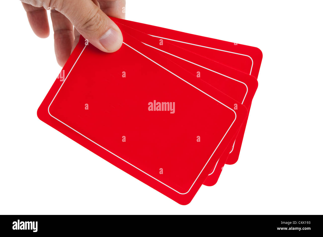 Showing red card Cut Out Stock Images & Pictures - Alamy