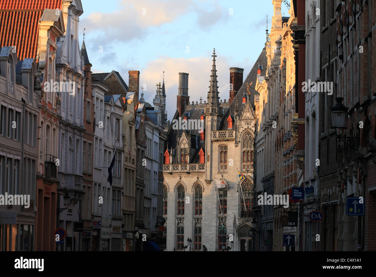 Brugge Commercial High Street Stock Photo - Alamy