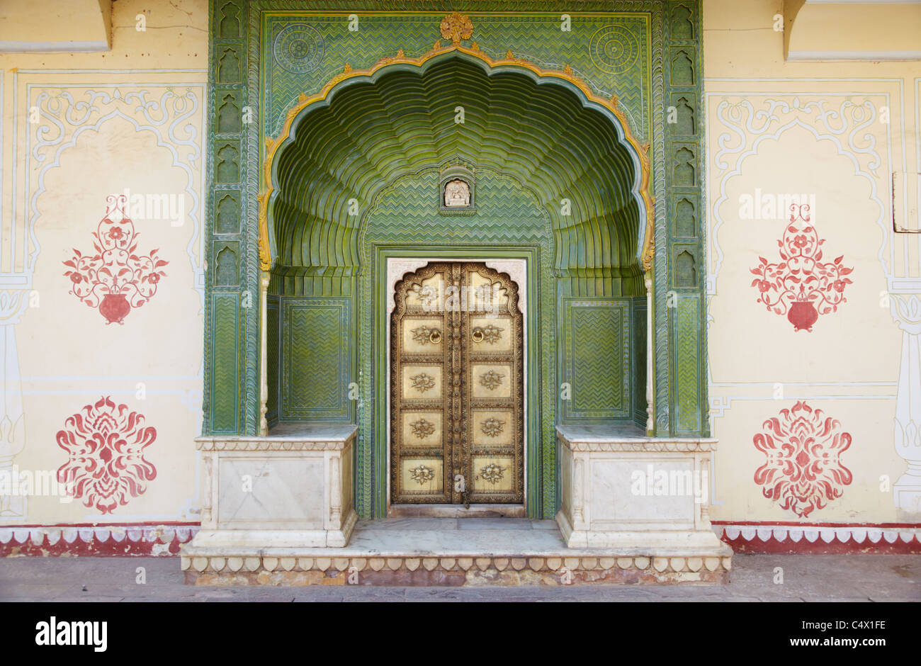 Green gate city palace jaipur hi-res stock photography and images - Alamy