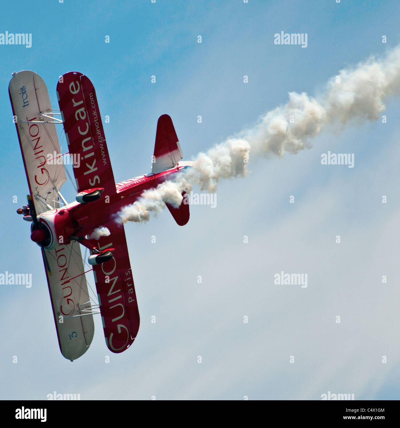 Guinot Biplane at Eastbourne air show Stock Photo - Alamy