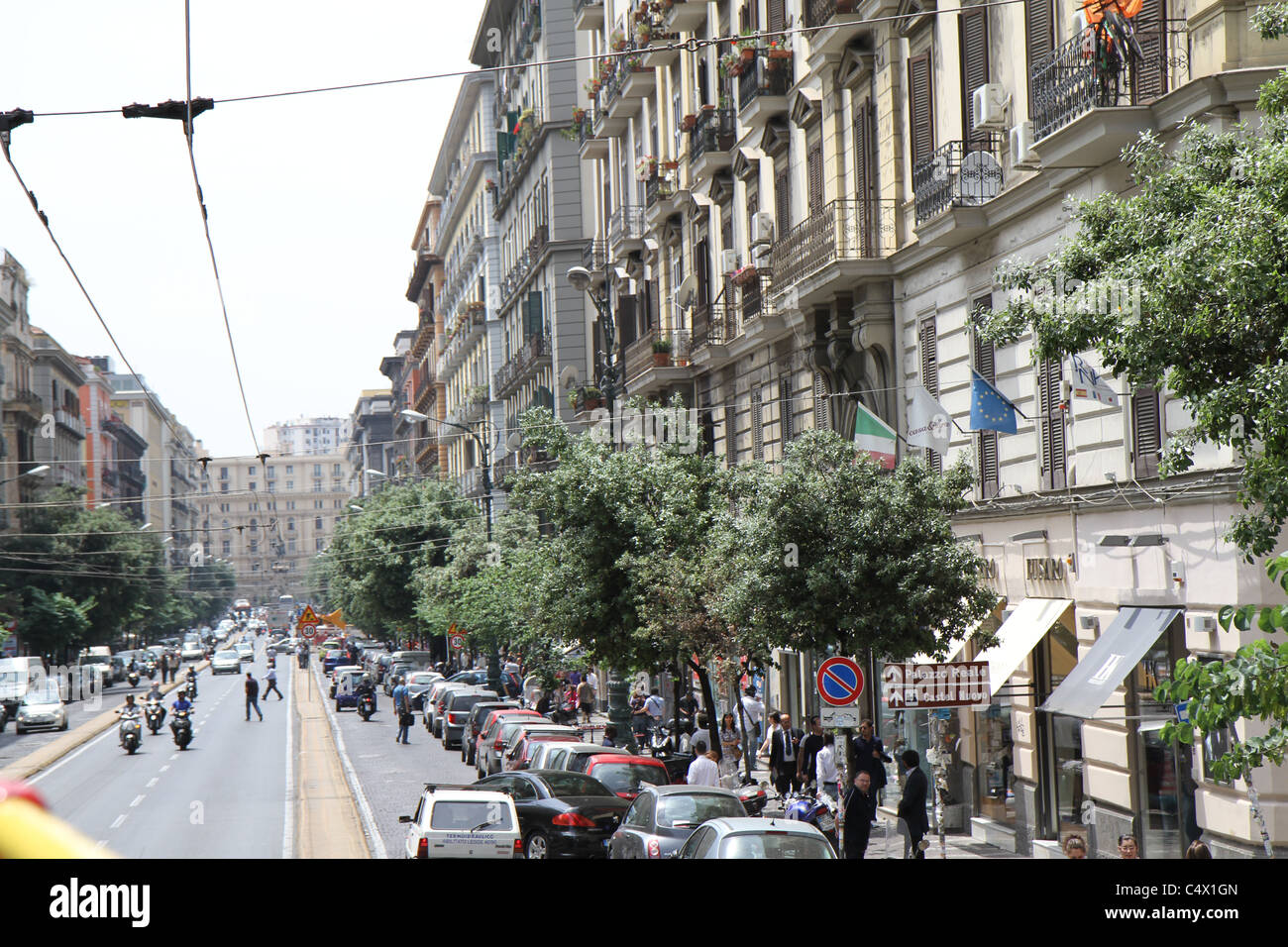 Street view in Naples, Italy Stock Photo - Alamy