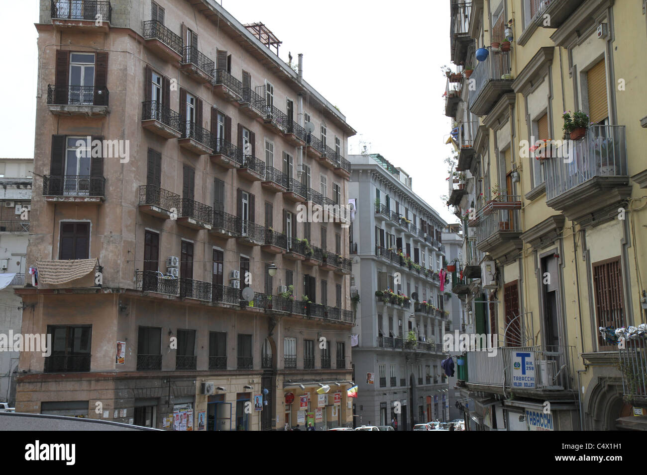 View on historic buildings in Naples, Italy Stock Photo - Alamy