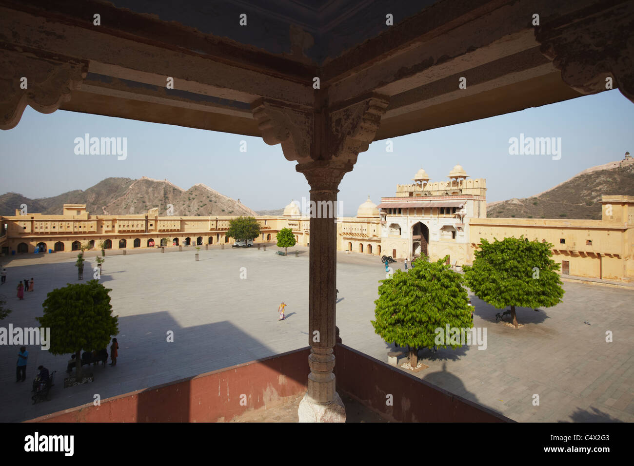 Courtyard of amber fort rajasthan india hi-res stock photography and ...