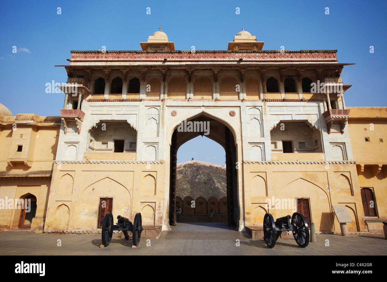 Gate in Amber Fort, Jaipur, Rajasthan, India Stock Photo - Alamy