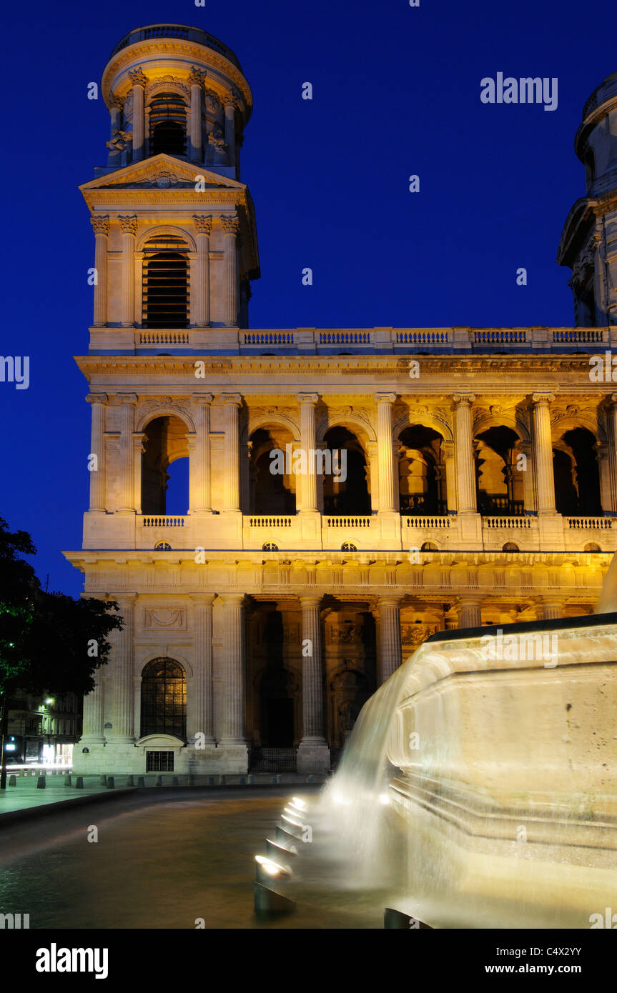 Place st sulpice fountain hi-res stock photography and images - Alamy