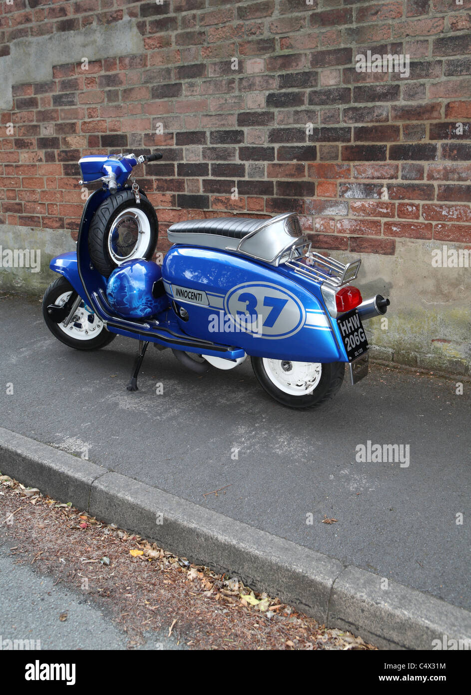 Blue and white lambretta scooter hi-res stock photography and images ...