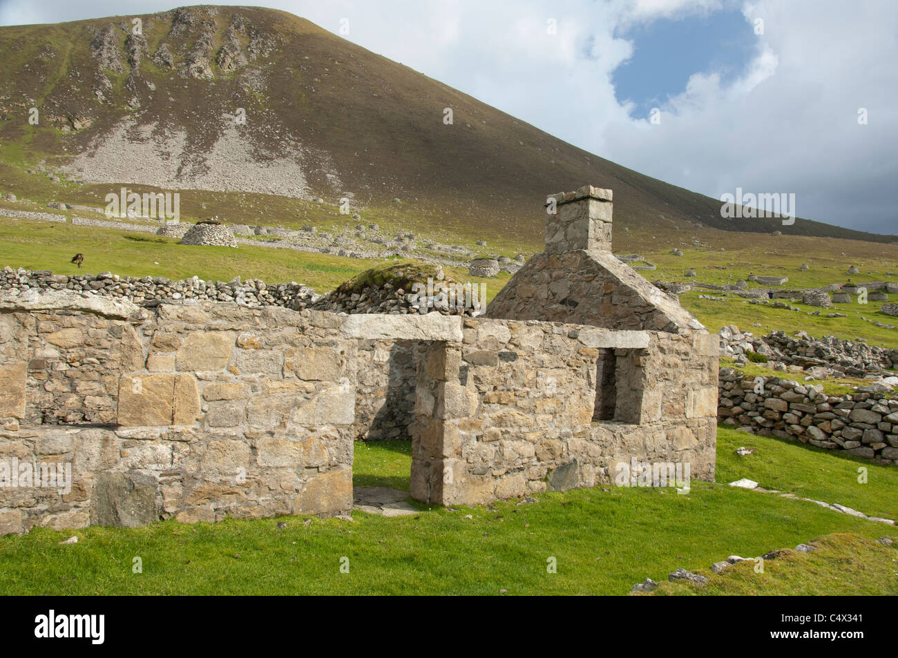 Scotland, St. Kilda Islands, Outer Hebrides. Historic island of Hirta ...