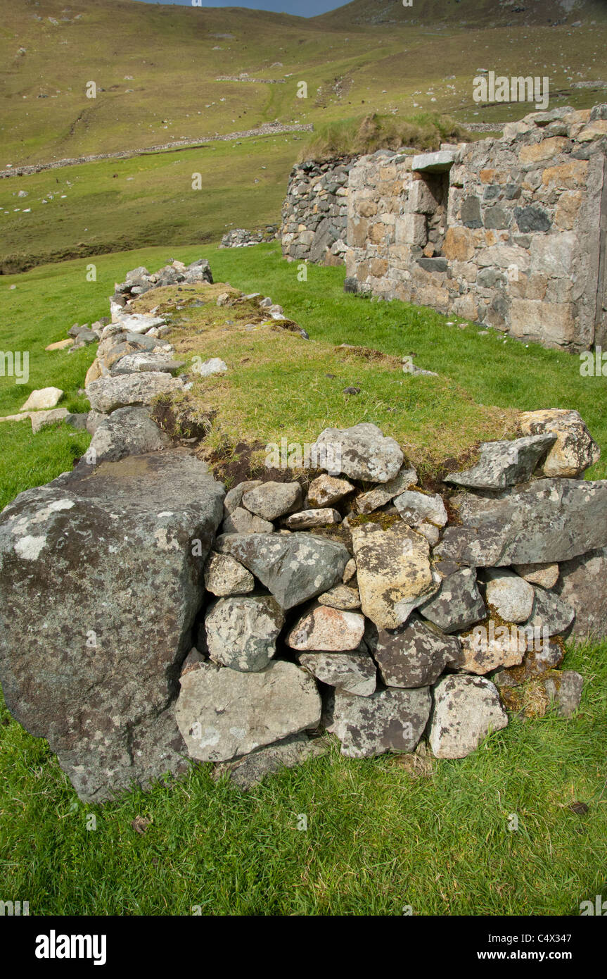 Scotland, St. Kilda Islands, Outer Hebrides. Historic island of Hirta ...