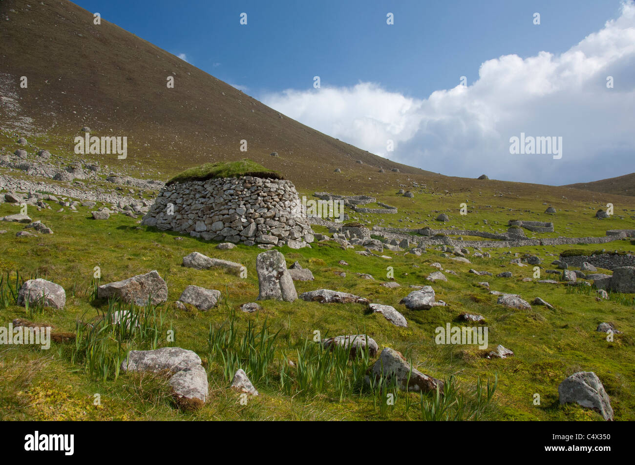Scotland, St. Kilda Islands, Outer Hebrides. Historic island of Hirta ...