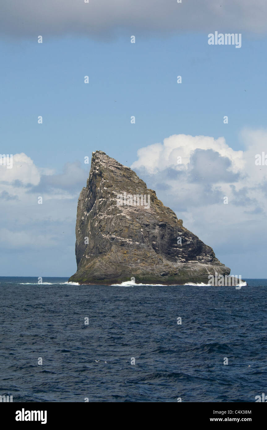 Scotland, St. Kilda Islands, Outer Hebrides. Sea stack next to the ...