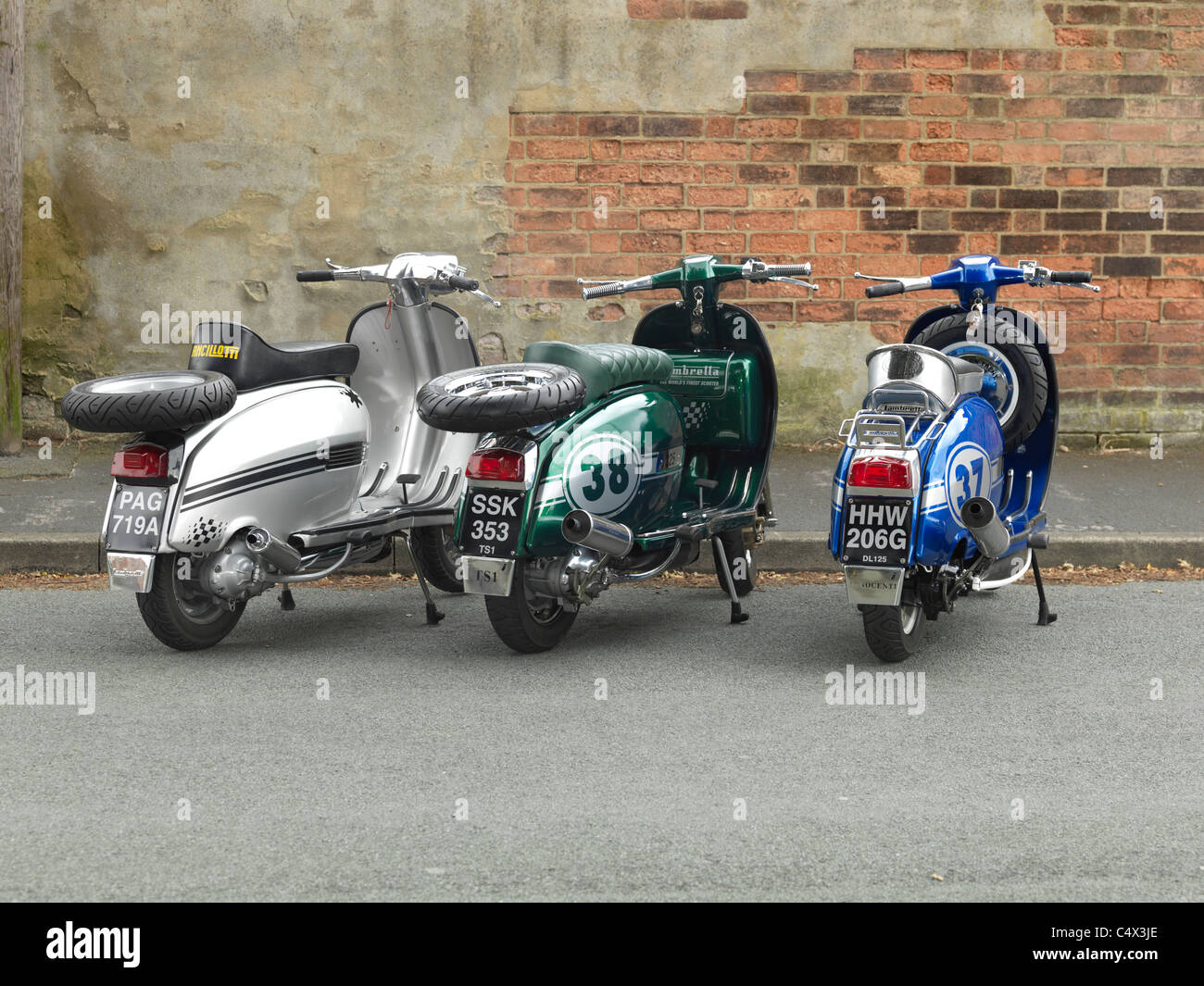 3 wheeled scooter hi-res stock photography and images - Alamy