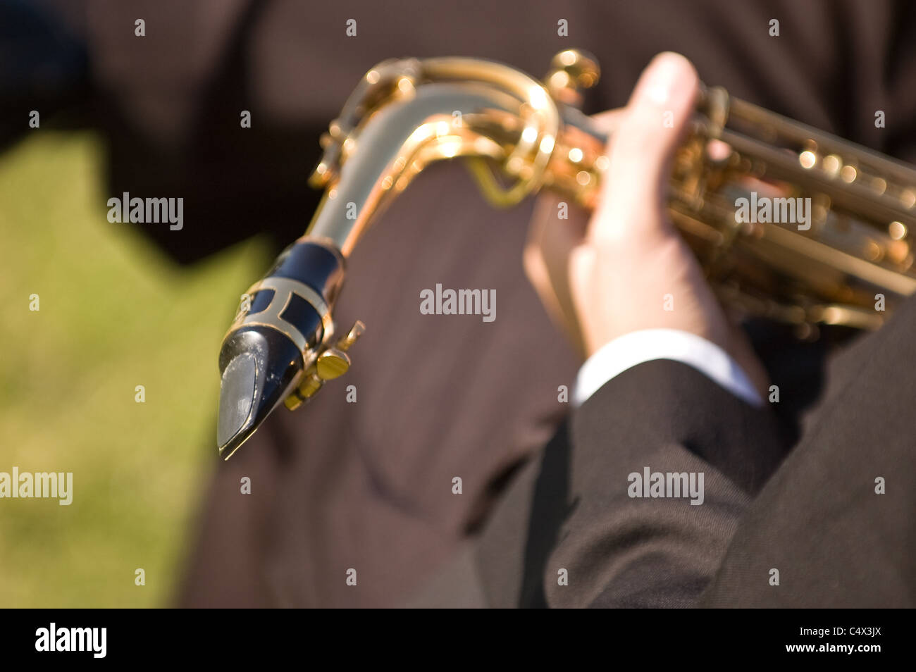 Saxophone player at the Fullerton College 2011 graduation ceremony ...