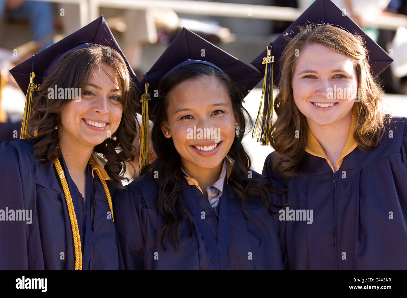 Three young women graduating from Fullerton College Stock Photo - Alamy