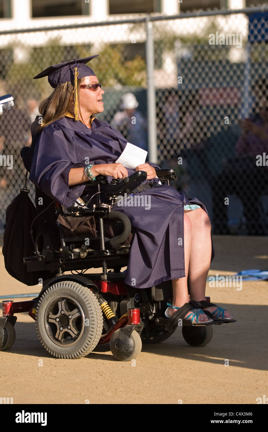 A handicapped woman participating in the Fullerton College 2011 ...