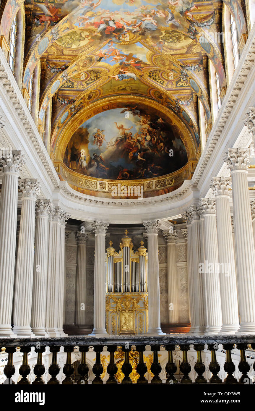 The Royal Chapel at the Palace of Versailles near Paris, France Stock ...