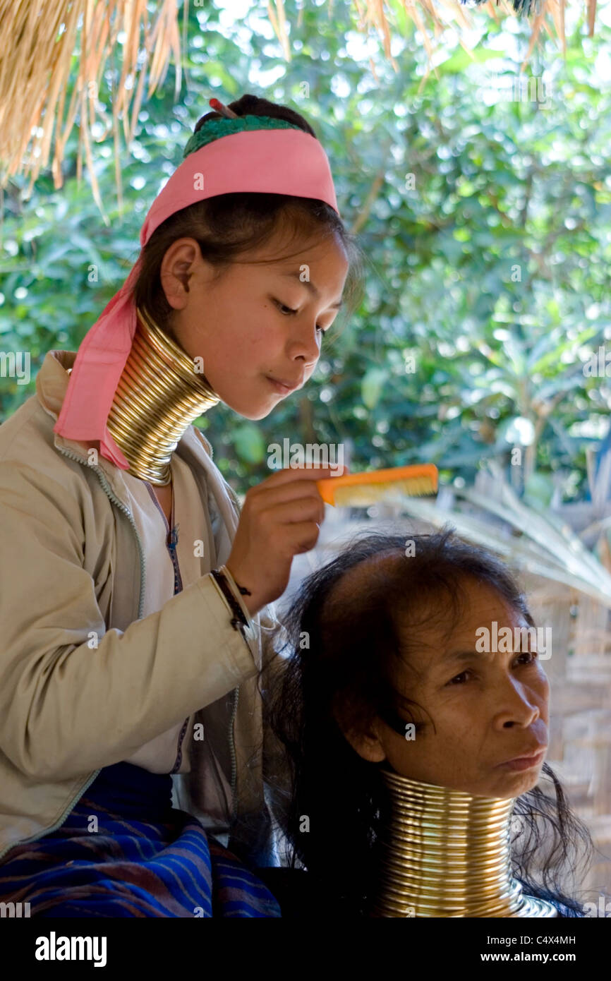 Long neck woman in myanmar myanmar burma giraffe neck burmese asia hi ...