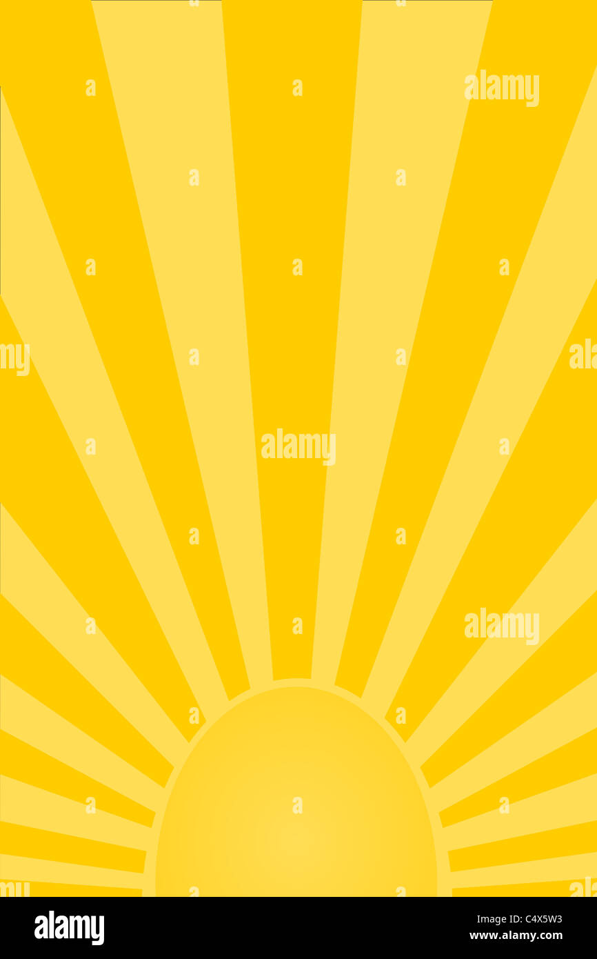 Abstract illustration of a bright sun Stock Photo - Alamy