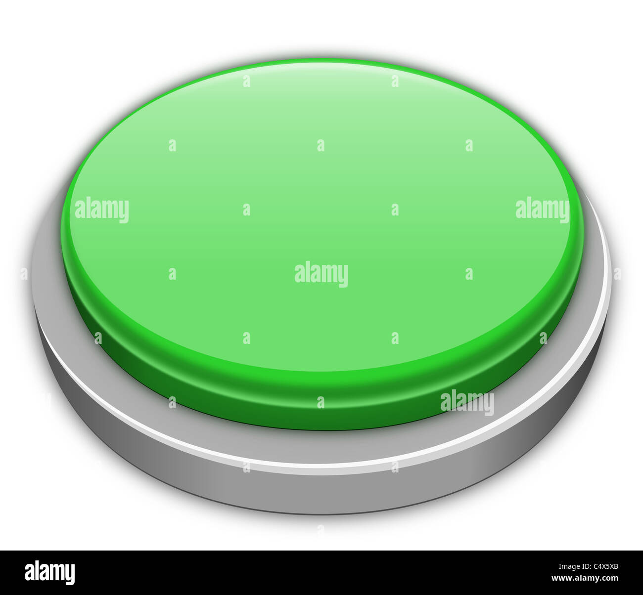 3d button in green Stock Photo - Alamy