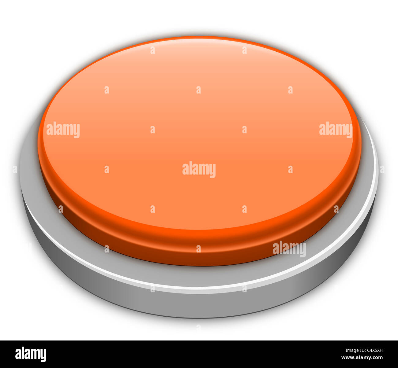 3d button in orange Stock Photo - Alamy