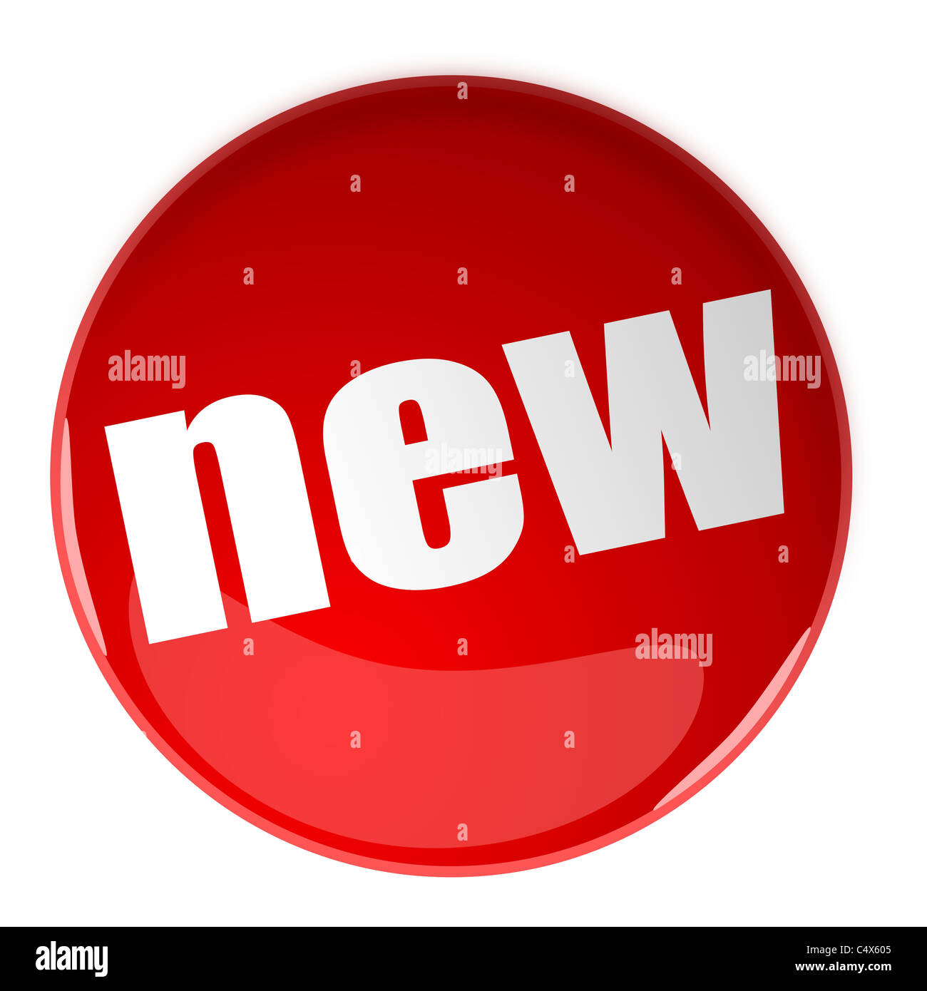 3D button with glossy effects Stock Photo - Alamy
