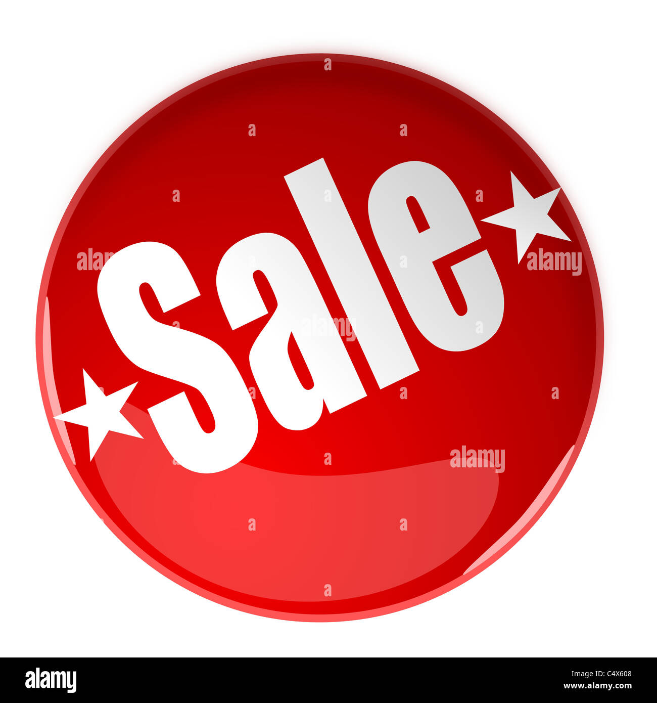 Red glossy button with Sale Stock Photo - Alamy