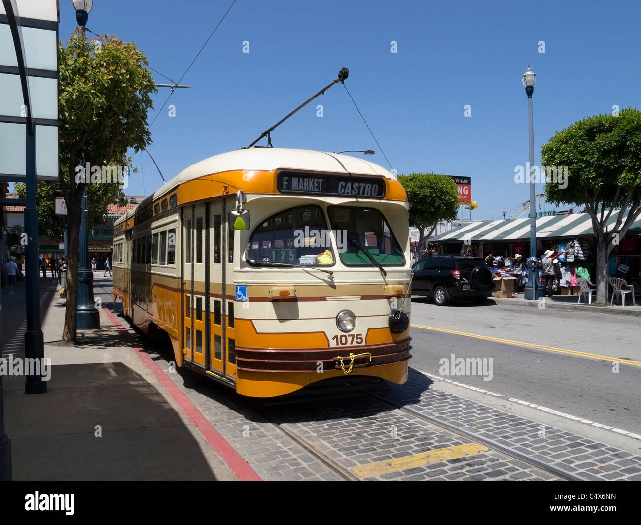 San Francisco PCC Car No. 1075 in Cleveland Ohio Livery at Fisherman's ...