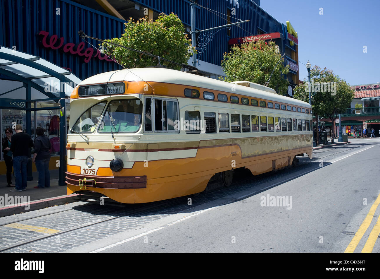 San Francisco PCC Car No. 1075 in Cleveland Ohio Livery at Fisherman's ...