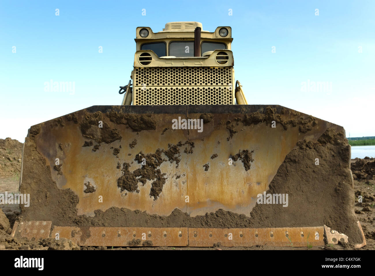 digger, Heavy Duty construction equipment parked at work site Stock ...