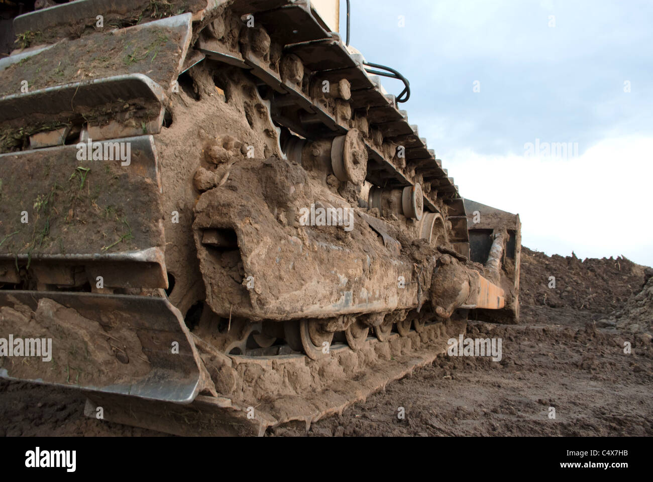digger, Heavy Duty construction equipment parked at work site Stock ...