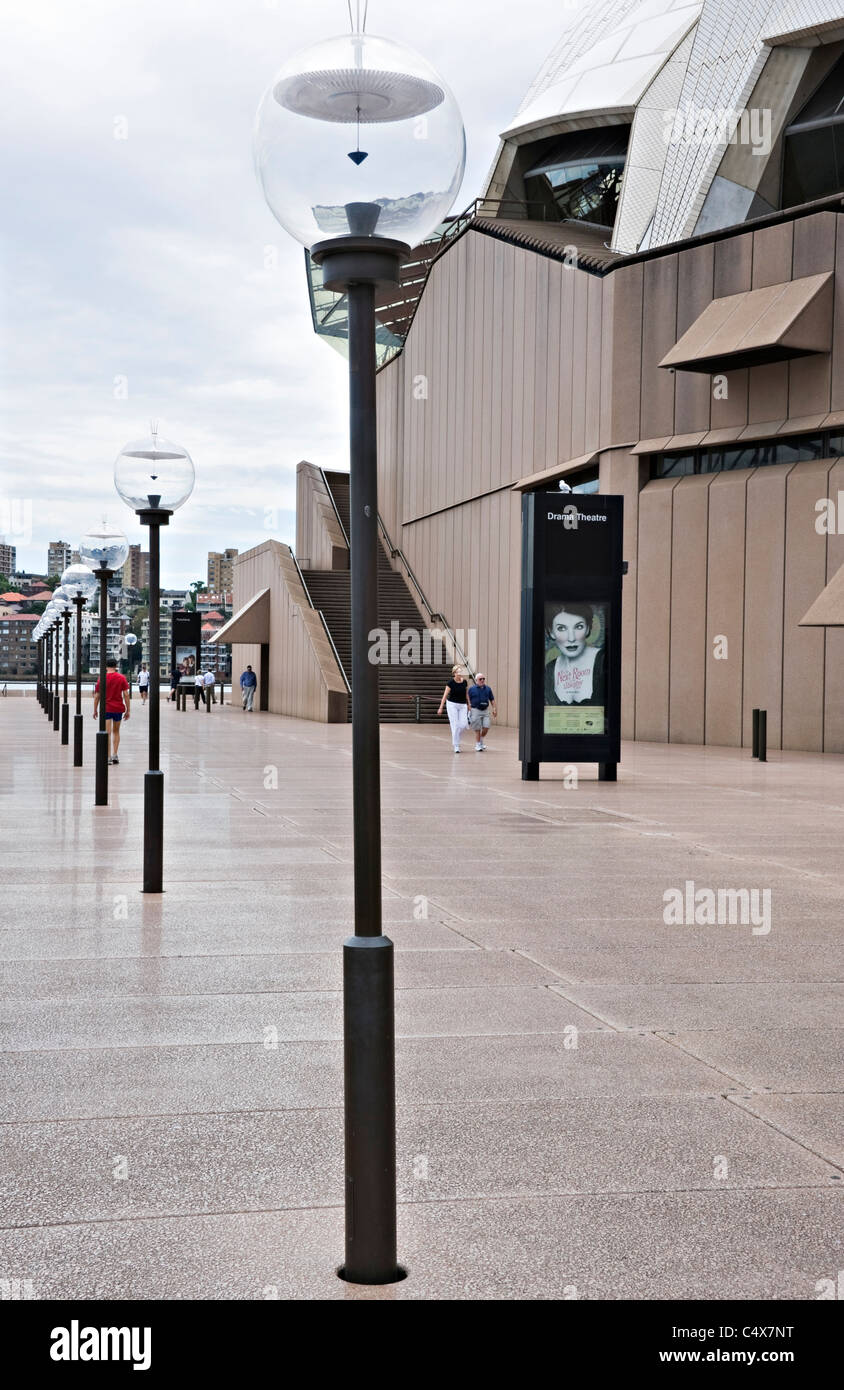 Lamp Posts in Line Down The Quayside Beside The Sydney Opera House on ...