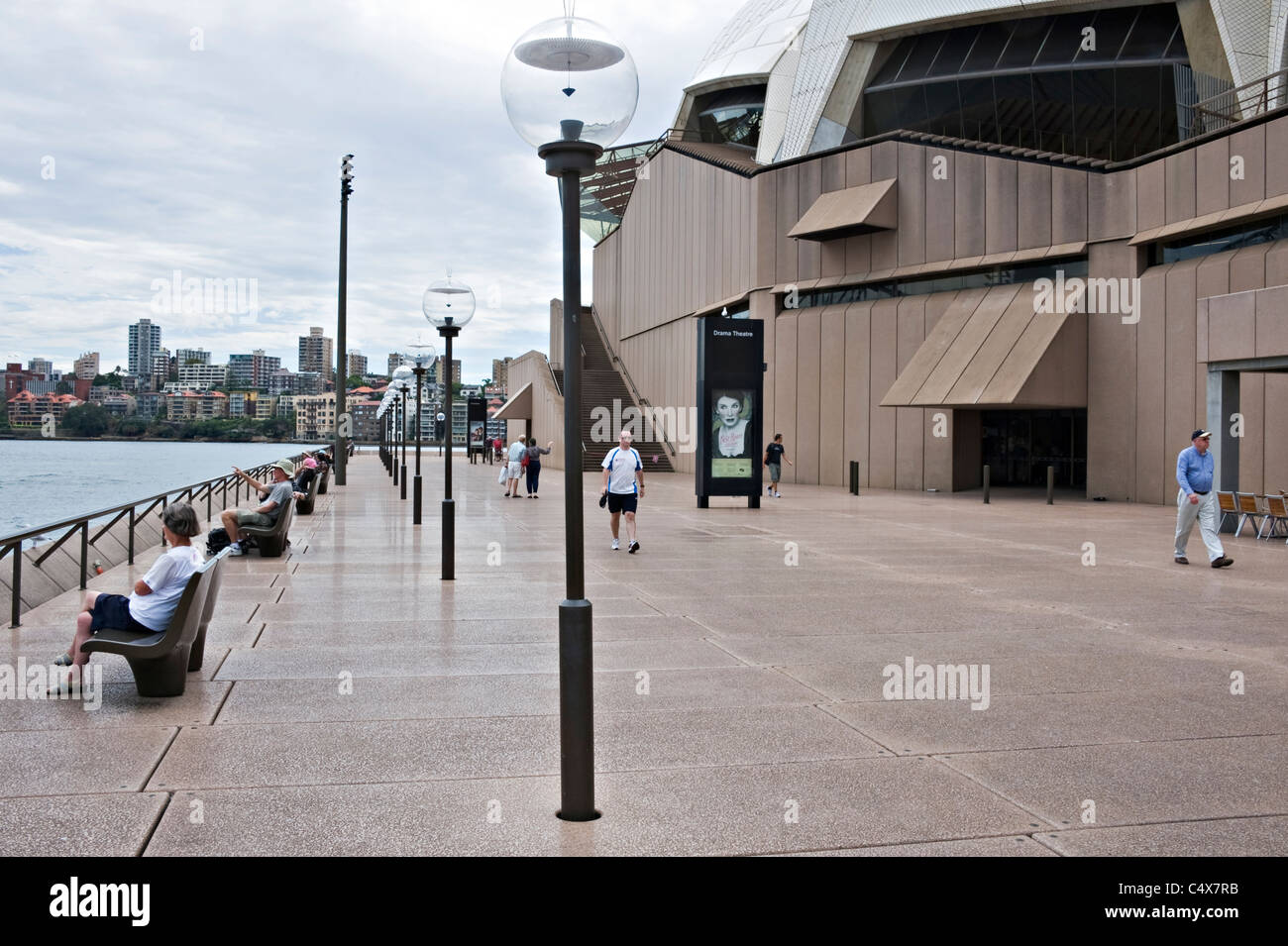 Lamp Posts in Line Down The Quayside Beside The Sydney Opera House on ...
