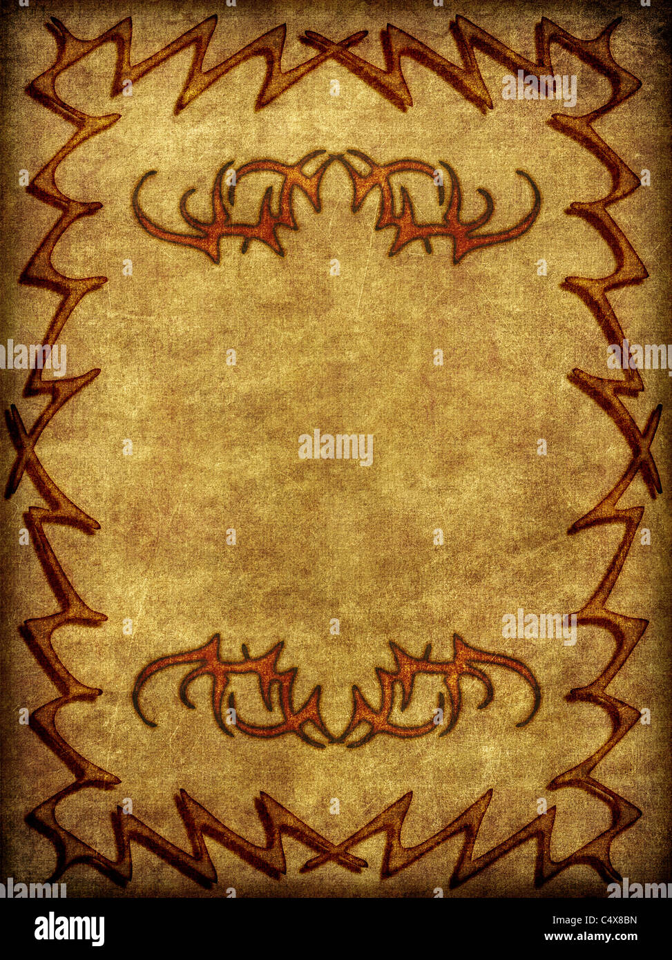 A background image with a tanned or burnt-in abstract design ...