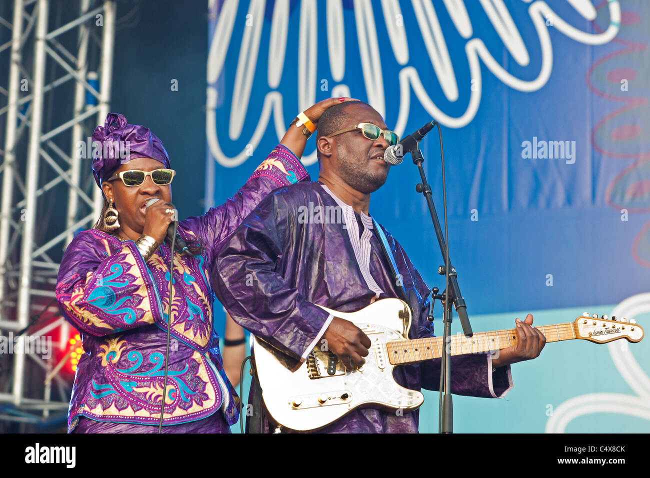 Rock festival "Creation of the peace" to Kazan. Amadu & Mariam Stock ...