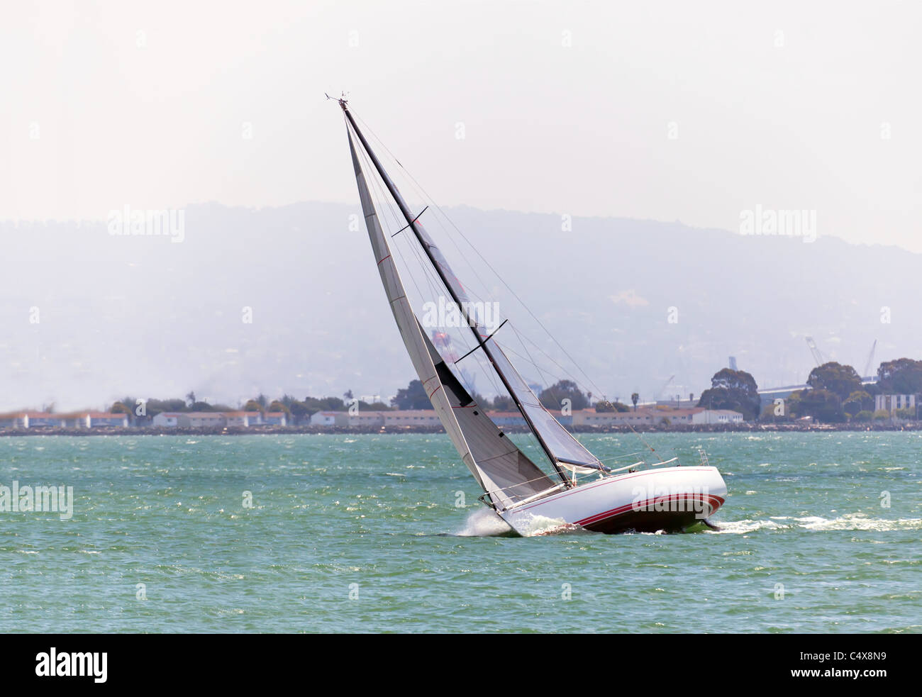 Yacht sailing in the San Francisco bay Stock Photo - Alamy