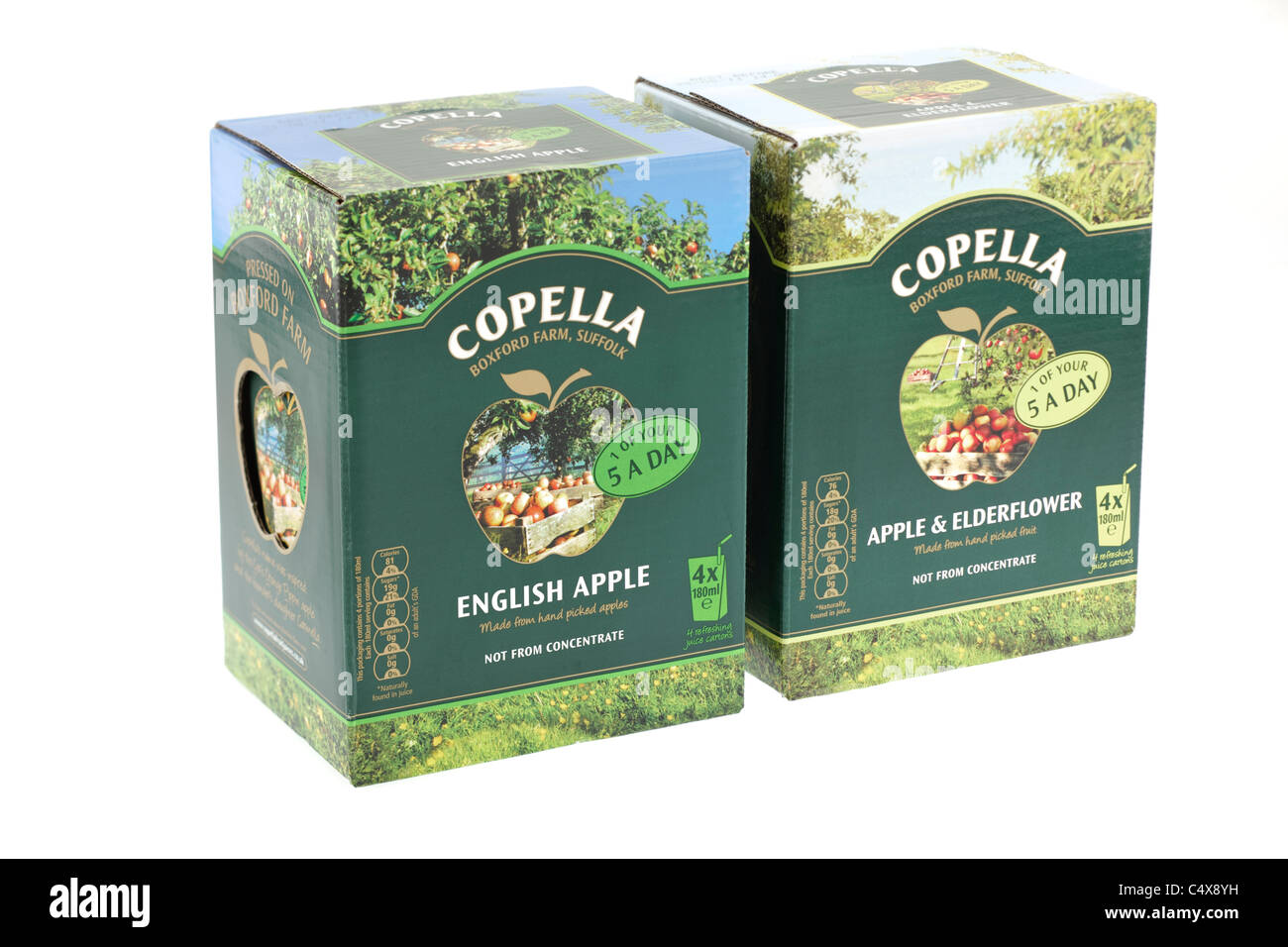 Two boxes containing 4 180 cartons of Copella natural fruit juice ...