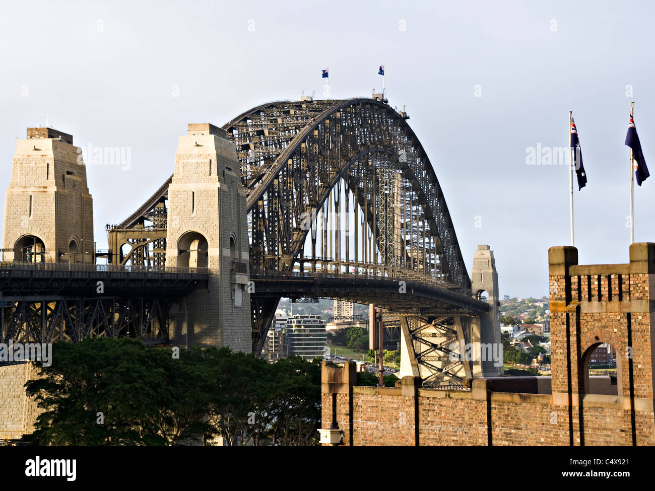 The Beautiful Sydney Harbour Bridge Spans Over Port Jackson in the City ...