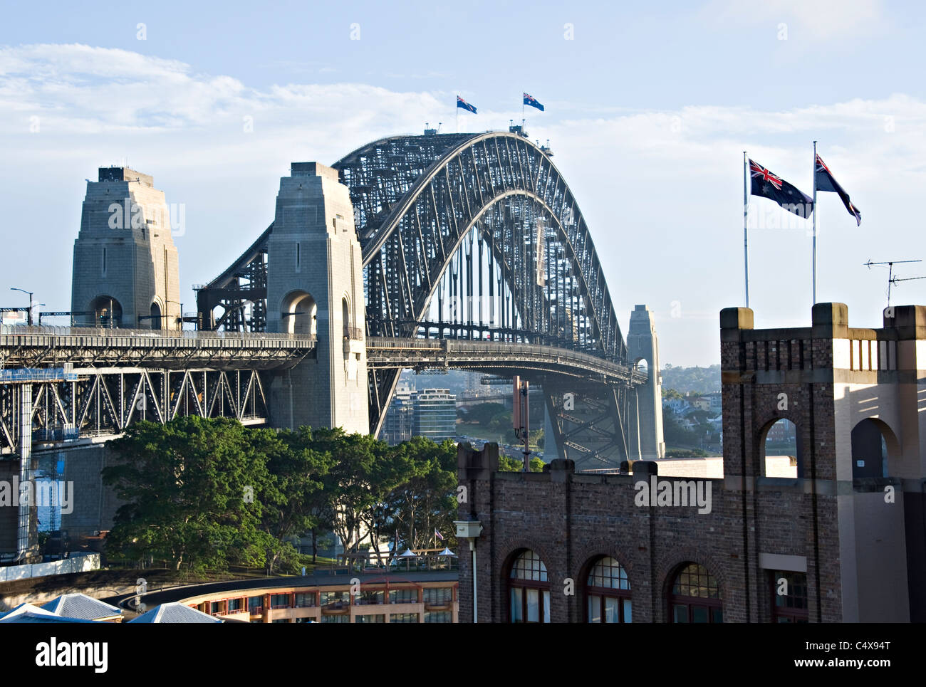 The Beautiful Sydney Harbour Bridge Spans Over Port Jackson in the City ...