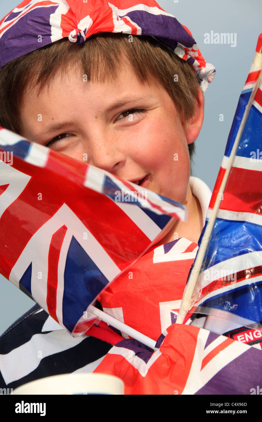 English flag child hi-res stock photography and images - Alamy