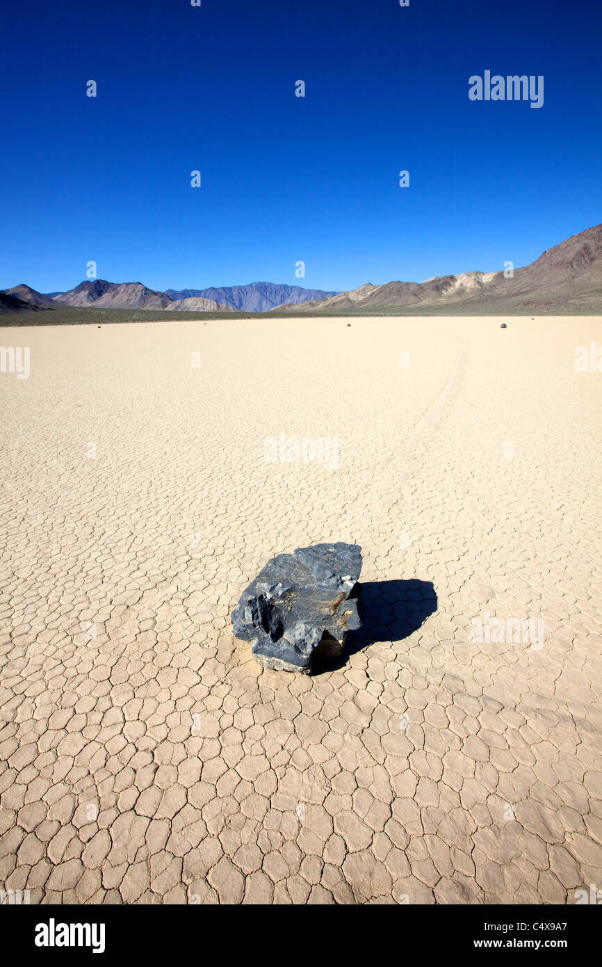 Sliding rocks on the Racetrack Playa Floor at Death Valley National ...
