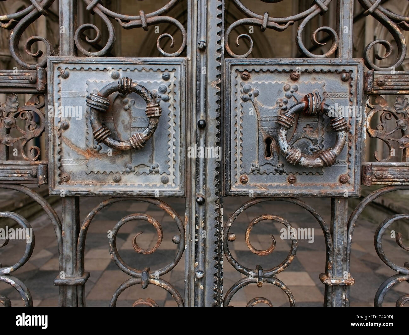 Ornate wrought iron gates hi-res stock photography and images - Alamy