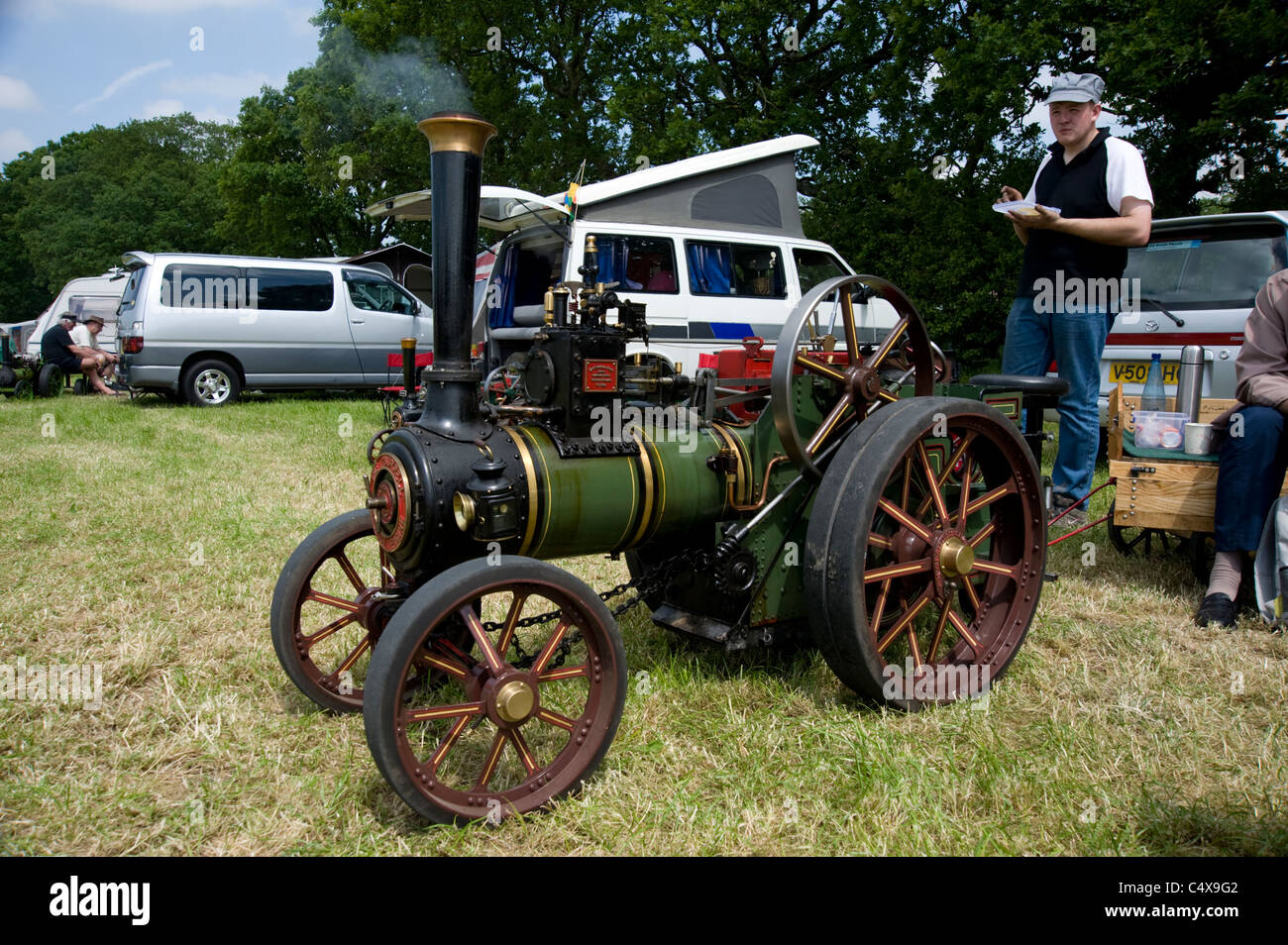 A scale model of a Burrell traction engine Stock Photo - Alamy