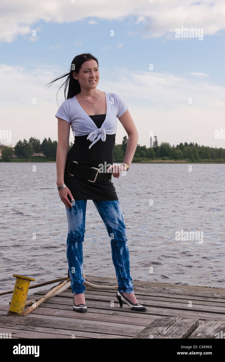 Woman at a dock hi-res stock photography and images - Alamy