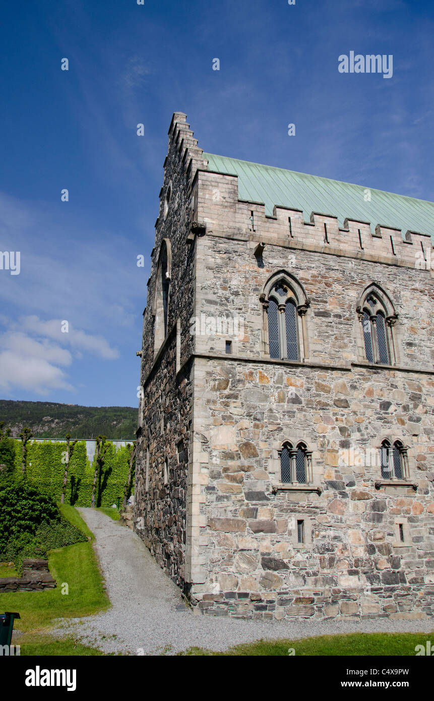 Norway, Bergen. Bergenhus Castle (aka Holmen) and fortress. UNESCO ...