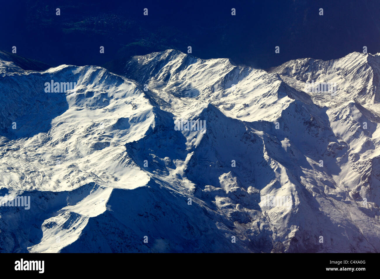 View of Alps mountains from air plane Stock Photo - Alamy