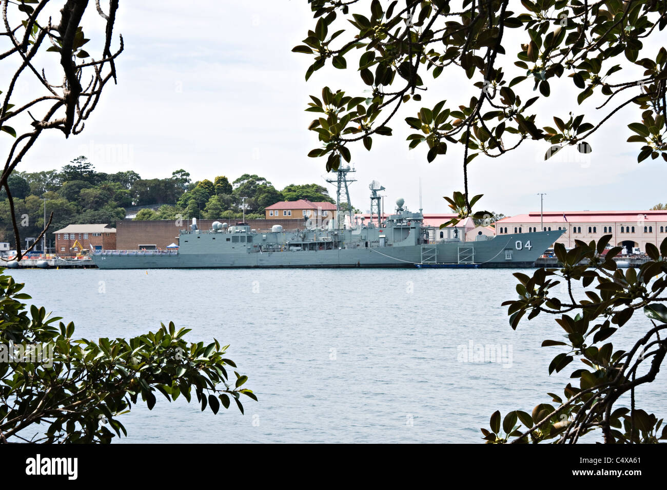 The Australian Navy Frigate HMAS Darwin Docked at the Garden Island ...
