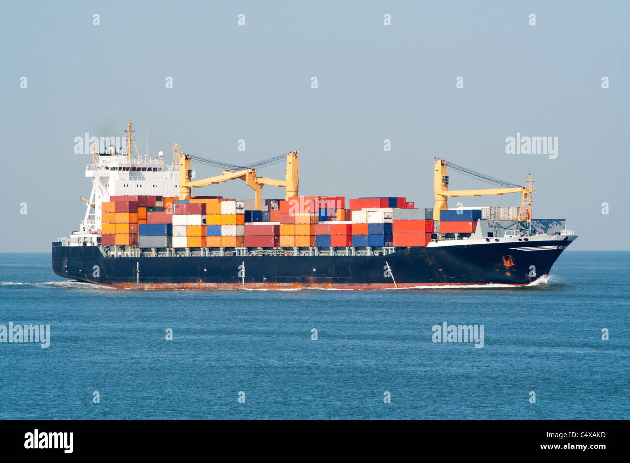 Container ship at sea Stock Photo - Alamy