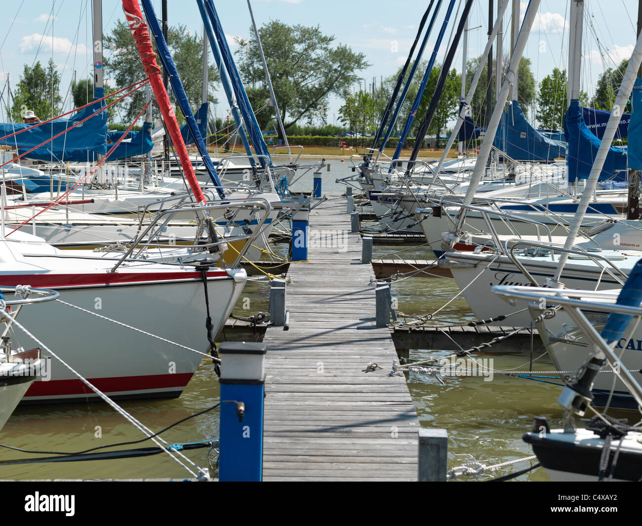 Yacht harbour in Rust at Lake Neusiedl Stock Photo - Alamy