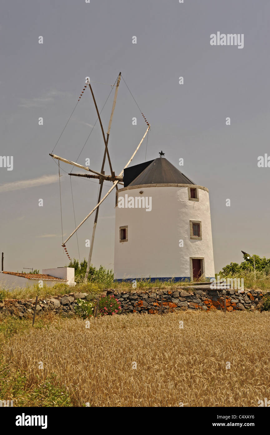 Windmill at Beja in the Alentejo region of Portugal Stock Photo - Alamy