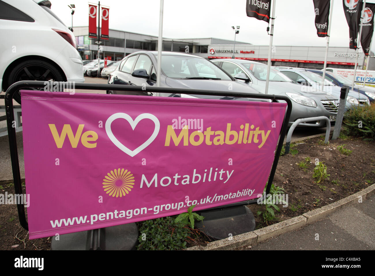 A garage operating the Motability scheme in the U.K Stock Photo - Alamy